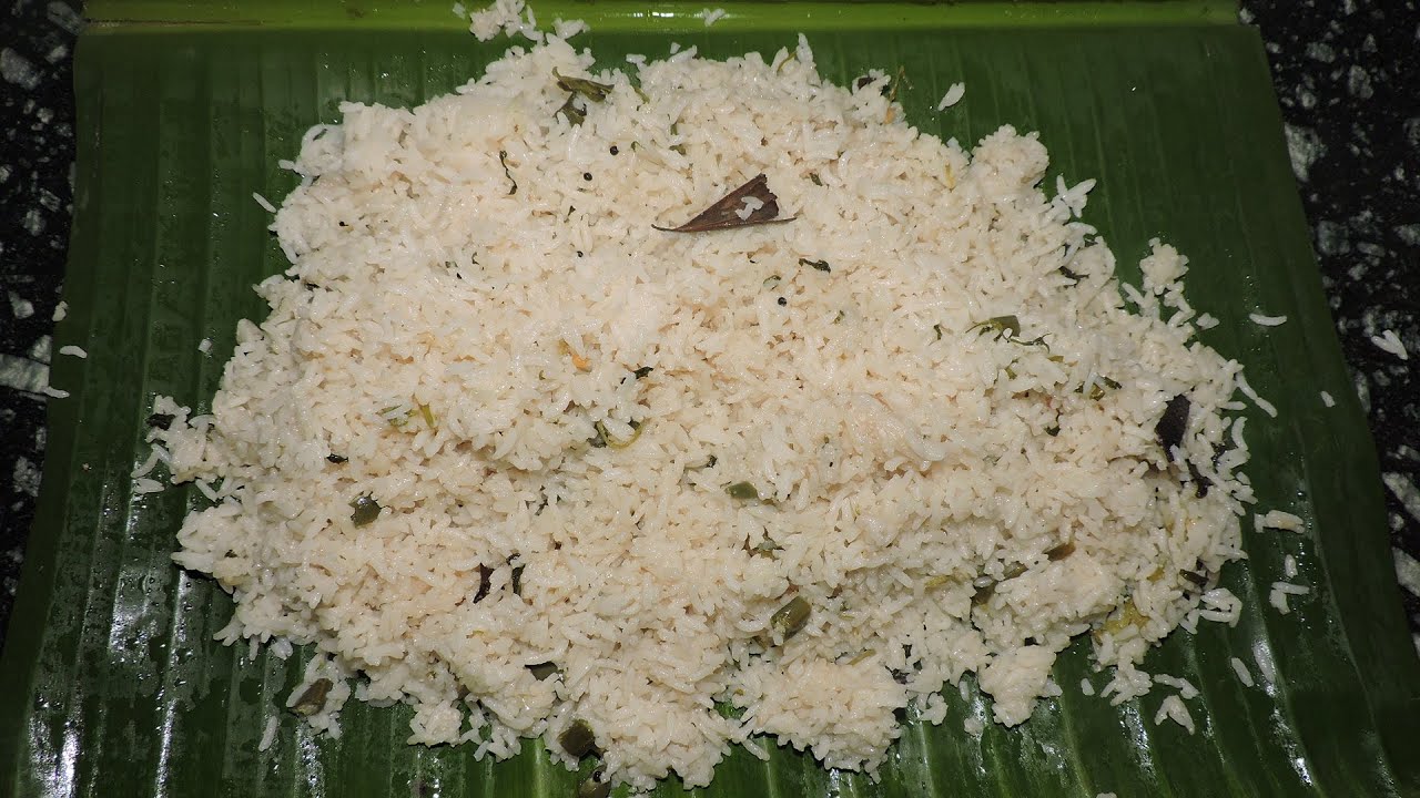 Thengai Paal Saatham Recipe In Tamil | Coconut Milk Rice Recipe In ...