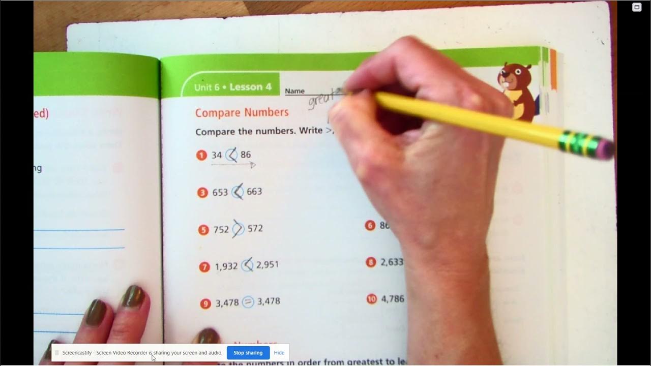Math Unit 6 Lesson 4 Comparing Numbers - YouTube