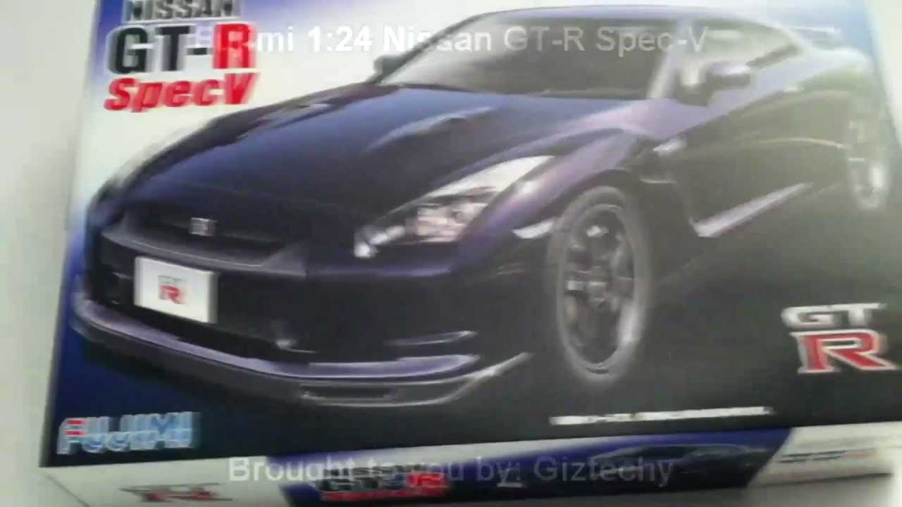 Fujimi 1:24 Nissan GT-R Spec-V unboxing - YouTube
