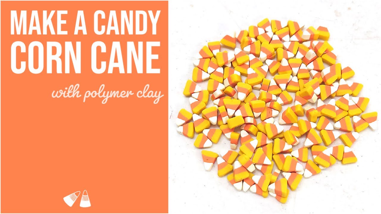 Make a Candy Corn Cane from Polymer Clay - YouTube