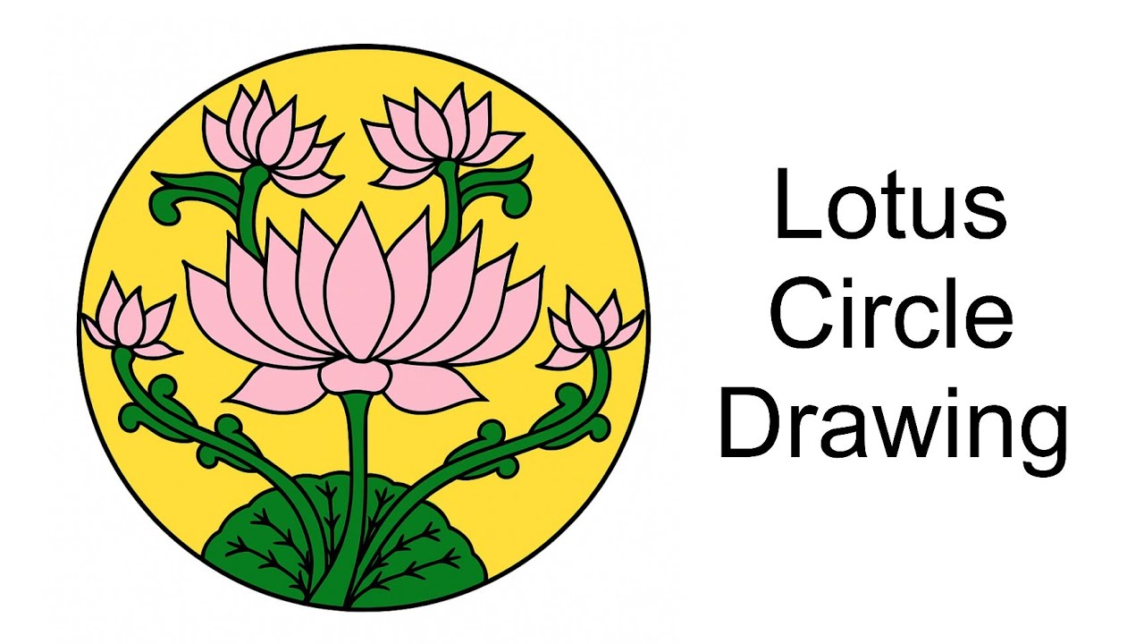 Easy circle drawing | lotus design in circle | alekhan design in circle ...