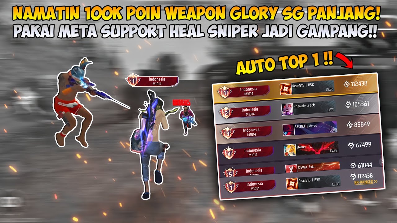 100K POIN!! Namatin Weapon Glory Free Fire M1014 Pakai Meta Support ...