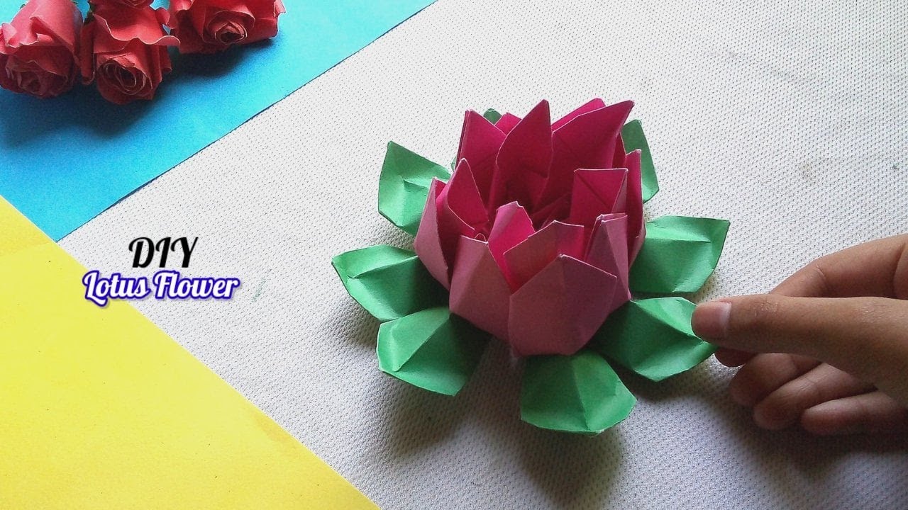DIY - How to Make Paper Flowers | Origami Lotus Flower | Paper Lotus ...