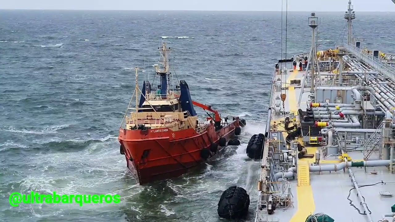 #Tug "ATLANTIC DAMA"/ #CrudeOilTanker Ship "CABO PILAR"/ Disembarking ...