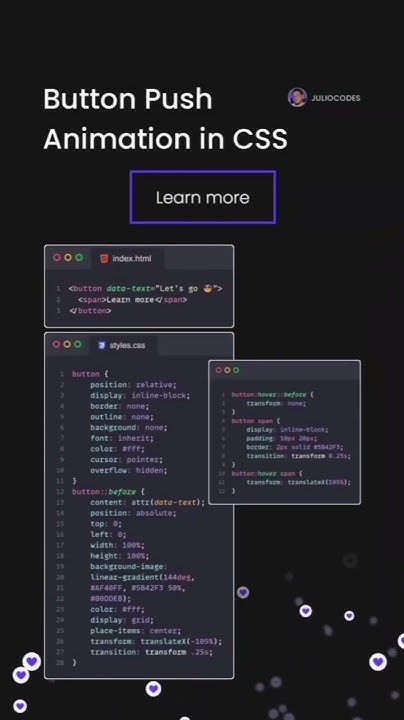 Button hover animation in HTML CSS #figma #javascript #short #programming #design #animation # ...