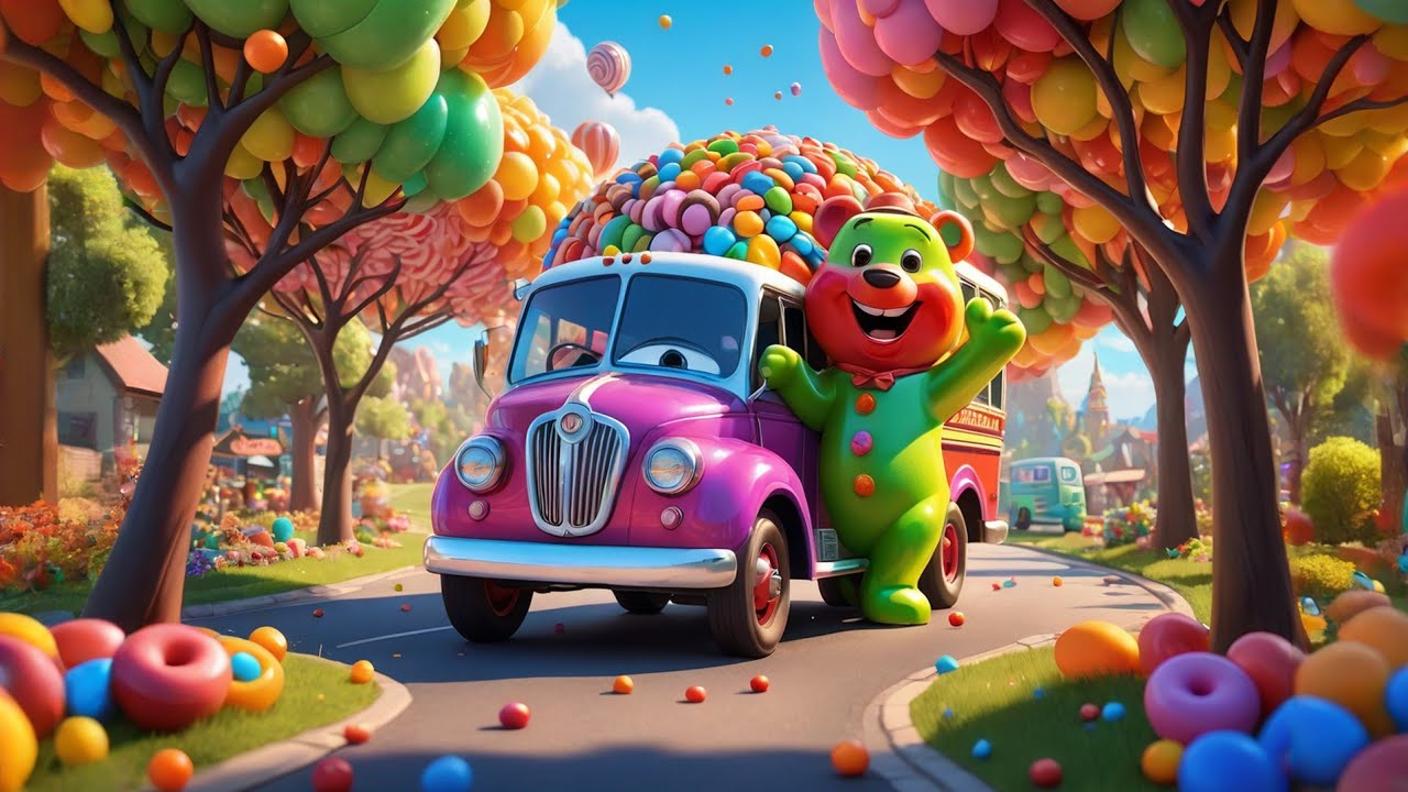 The Candy Bus Adventure🍭 🌈 A Magical Journey Through SugarVille🎶 #poems ...