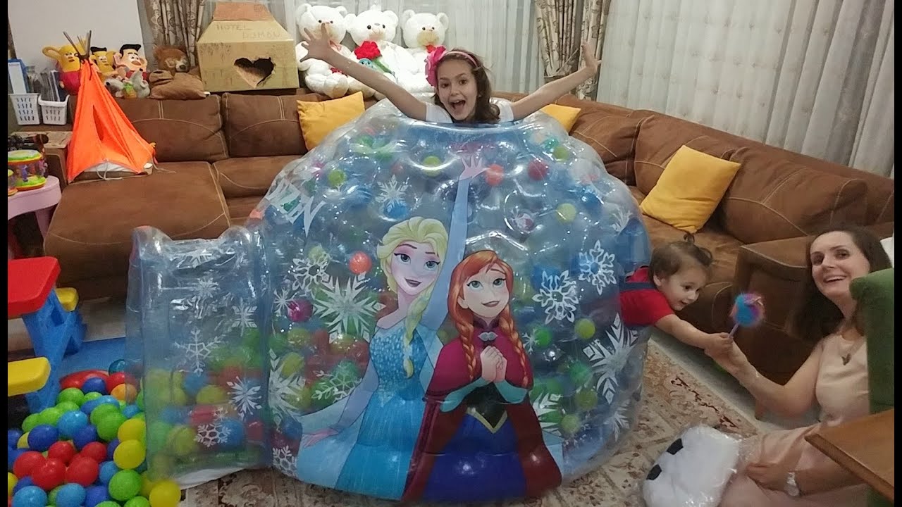 Karlar Ülkesi Elsa Şişme Eskimo evi - YouTube