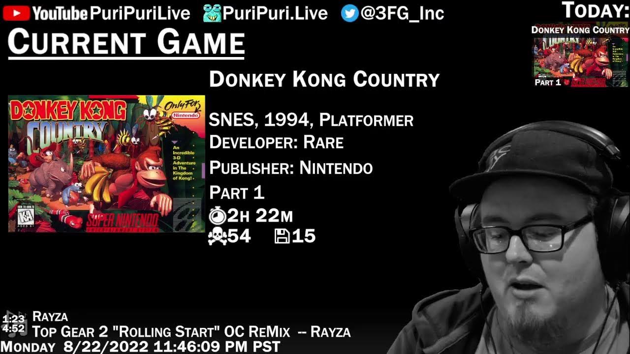 Puri Plays LIVE: Donkey Kong Country [Part 1] (SNES,1994,Platformer) - YouTube