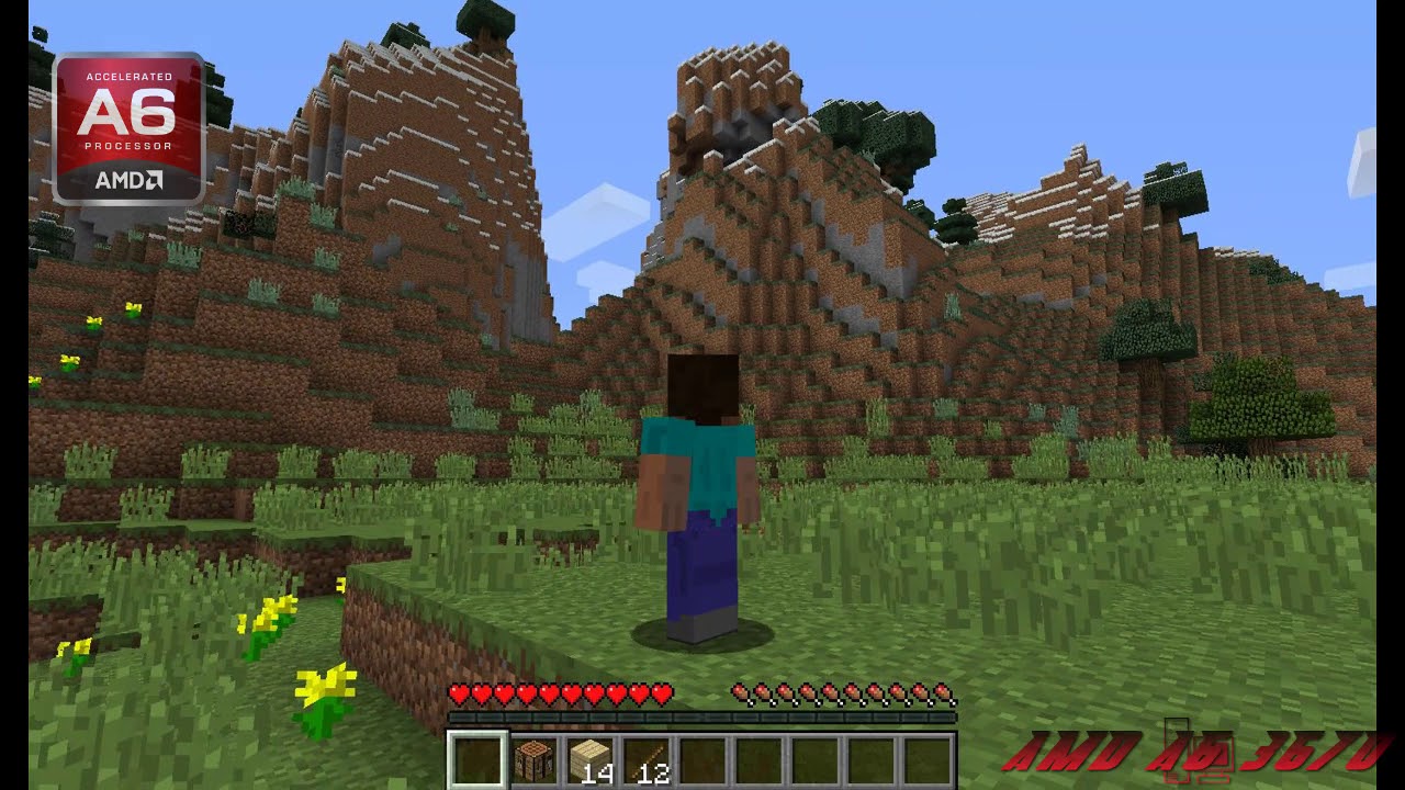 AMD A6 3670 APU Minecraft - YouTube