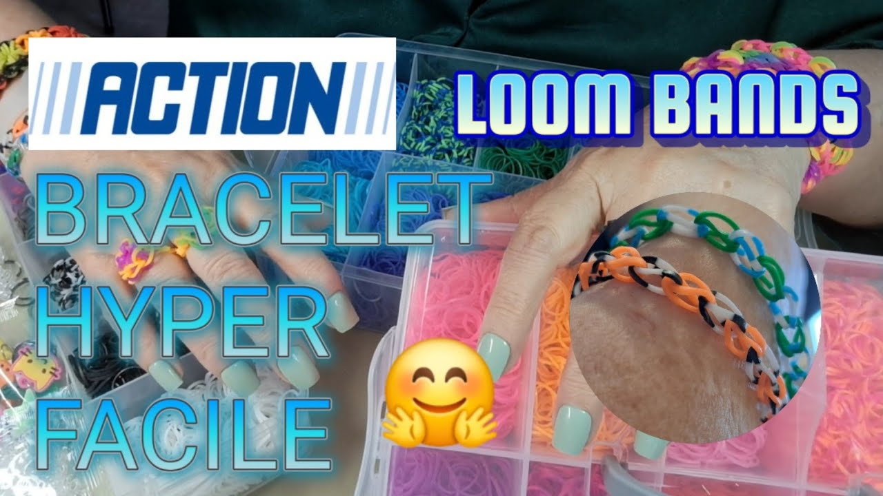 🥰 LOOM BANDS ACTION 🤗 TUTO BRACELET HYPER FACILE 🥰#action #tutorial ...