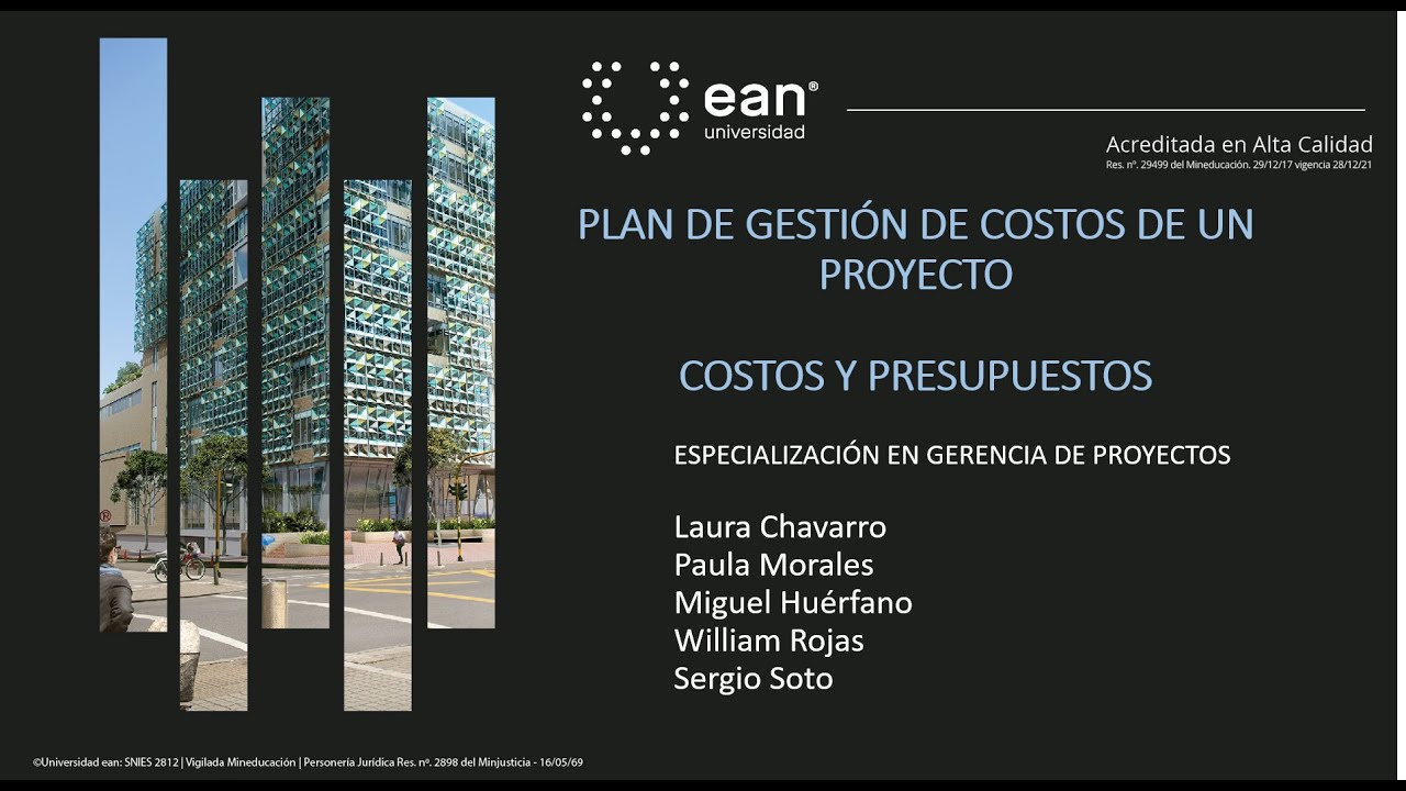 PLAN DE GESTIÓN DE COSTOS DE UN PROYECTO - YouTube