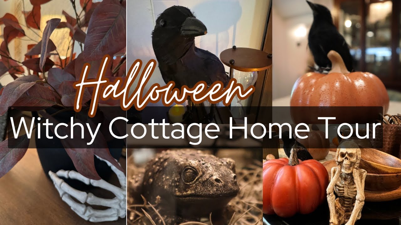 Witch Cottage Halloween Home Tour || Unique Ideas For Halloween Decor ...