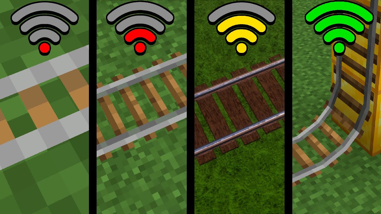 rails with different Wi-Fi in Minecraft - YouTube