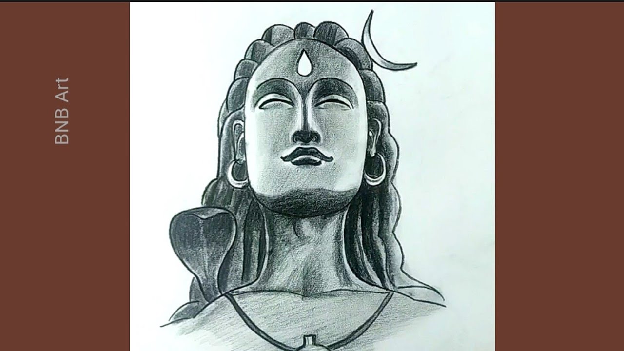 How to draw Adiyogi Lord Shiva step by step 🙏 || Lord Shiva Adiyogi ...