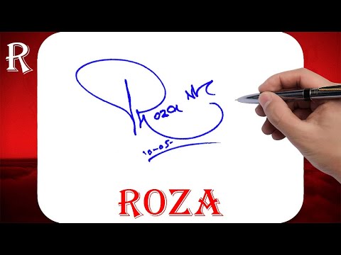 Roza Name Signature Style - R Signature Style - Signature Style of My Name Roza