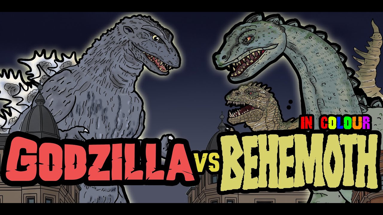 Godzilla Vs Paleosaurus The Giant Behemoth in color KAIJU MOMENTS - YouTube