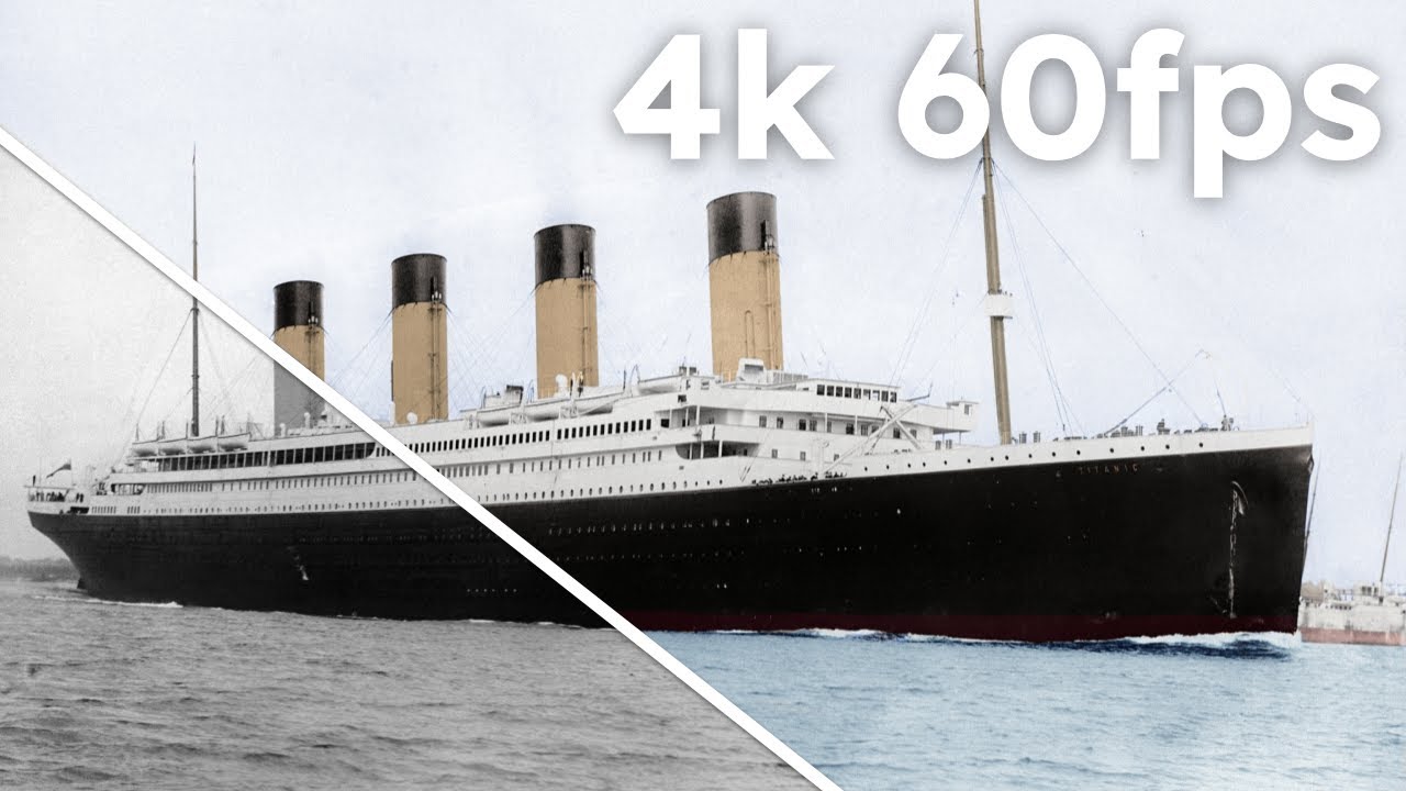 [4k 60 fps] The last footage of the Titanic - colorized - YouTube