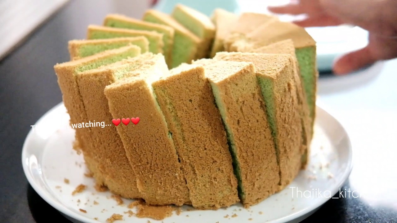 Pandan Chiffon Cake / Bolu Chiffon Pandan - YouTube