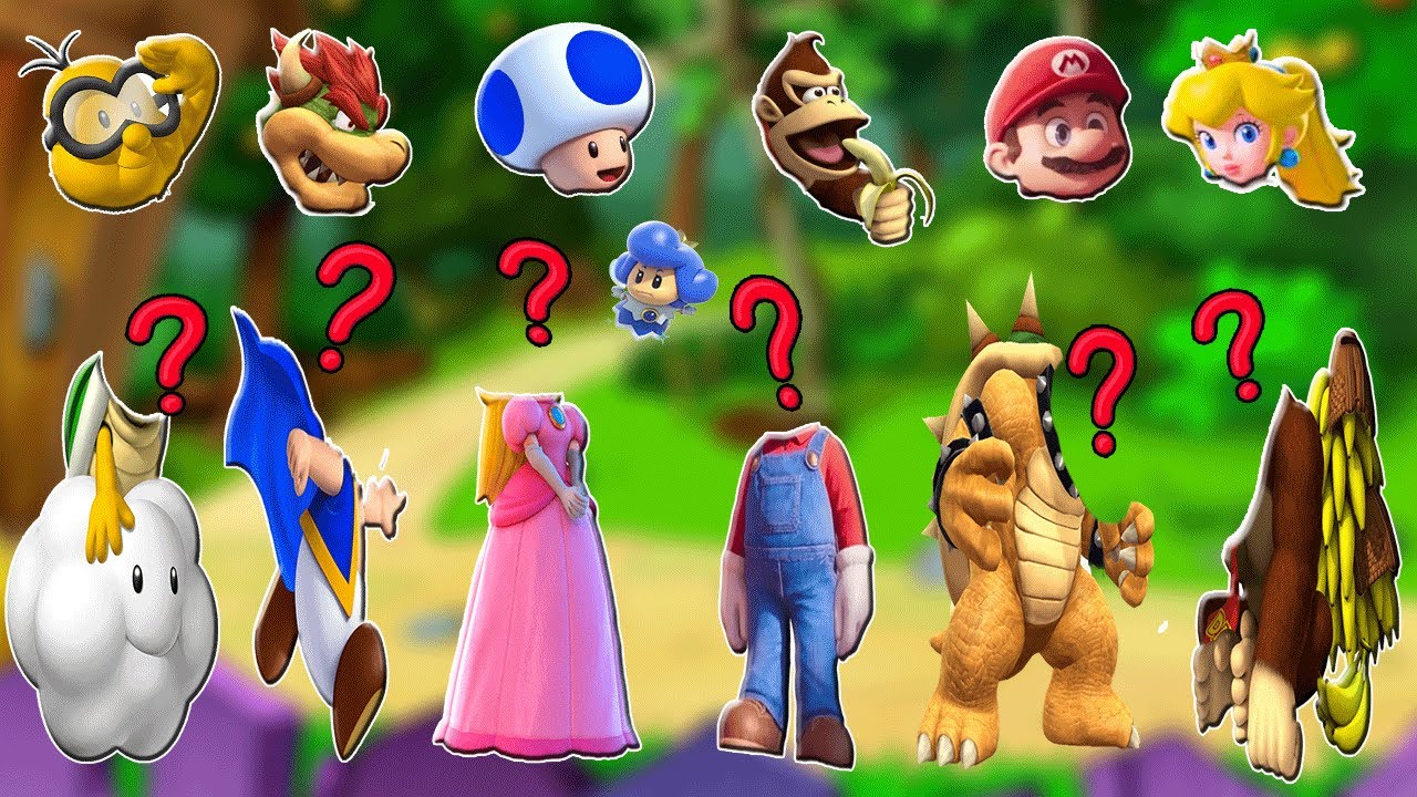 Super Mario Wrong Head Find Correct Head Princess Peach, Wario, Bowser ...