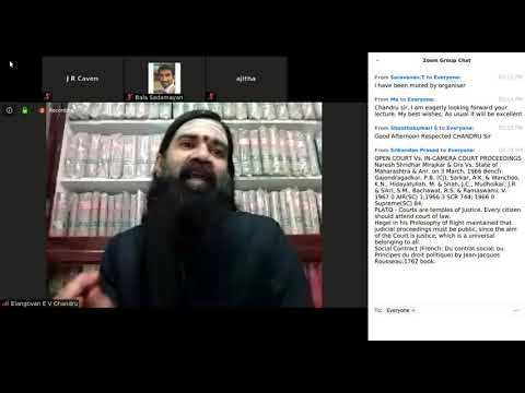 Open Court Vs In Camera Proceedings-A Discussion through Camera-Mr E.V ...