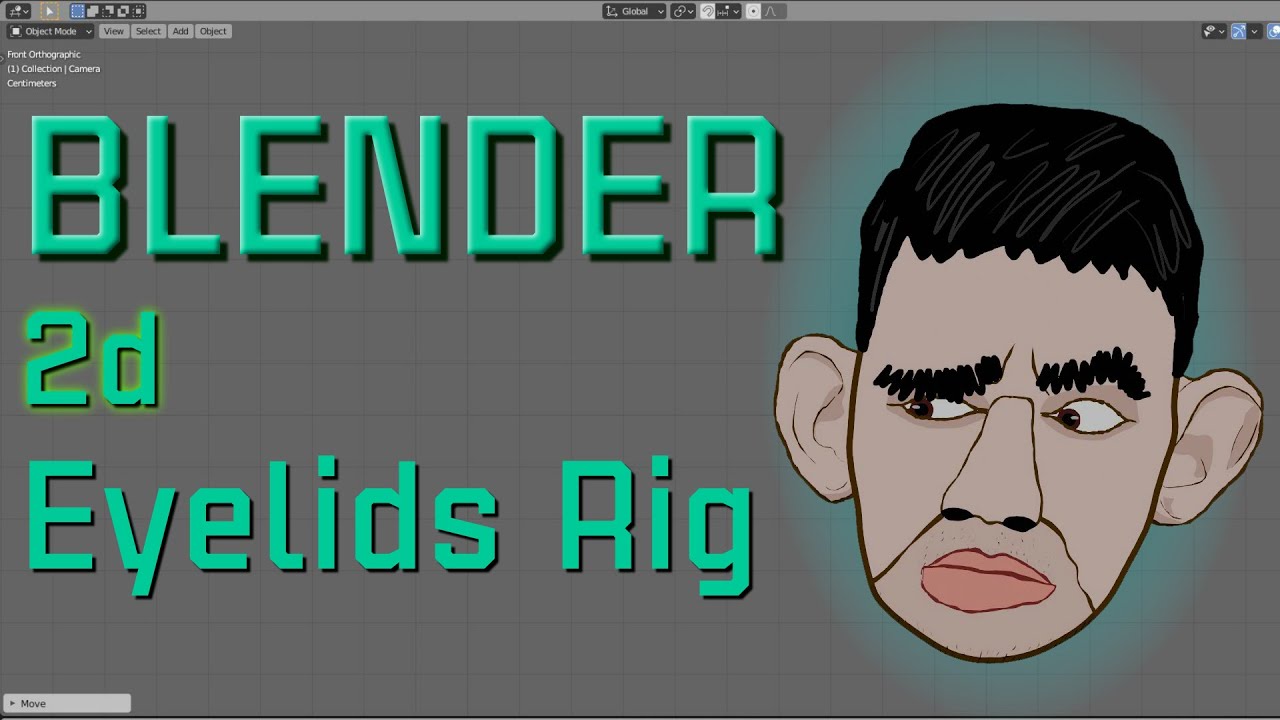 Blender 2D Animation Eyelids Rig Character face rig Tutorial 5 - YouTube