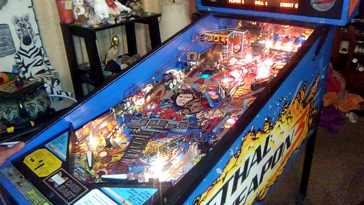 LETHAL WEAPON PINBALL MACHINE FOR SALE CARL JOVANOVICH. - YouTube