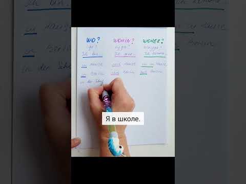 Немецкий язык - предлоги с wo, wohin, woher