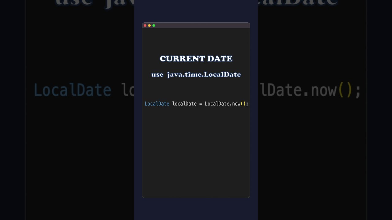 How To Get Current Date And Time In Java 8 YouTube How To Get Current Date And Time In Java 8 YouTube