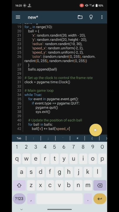 bouncing ball animation in python - YouTube