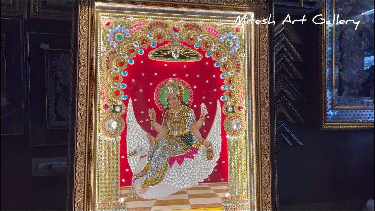 Brahmani Mataji White Sadi with Jardosiwork Hand Made Mitesh art ...