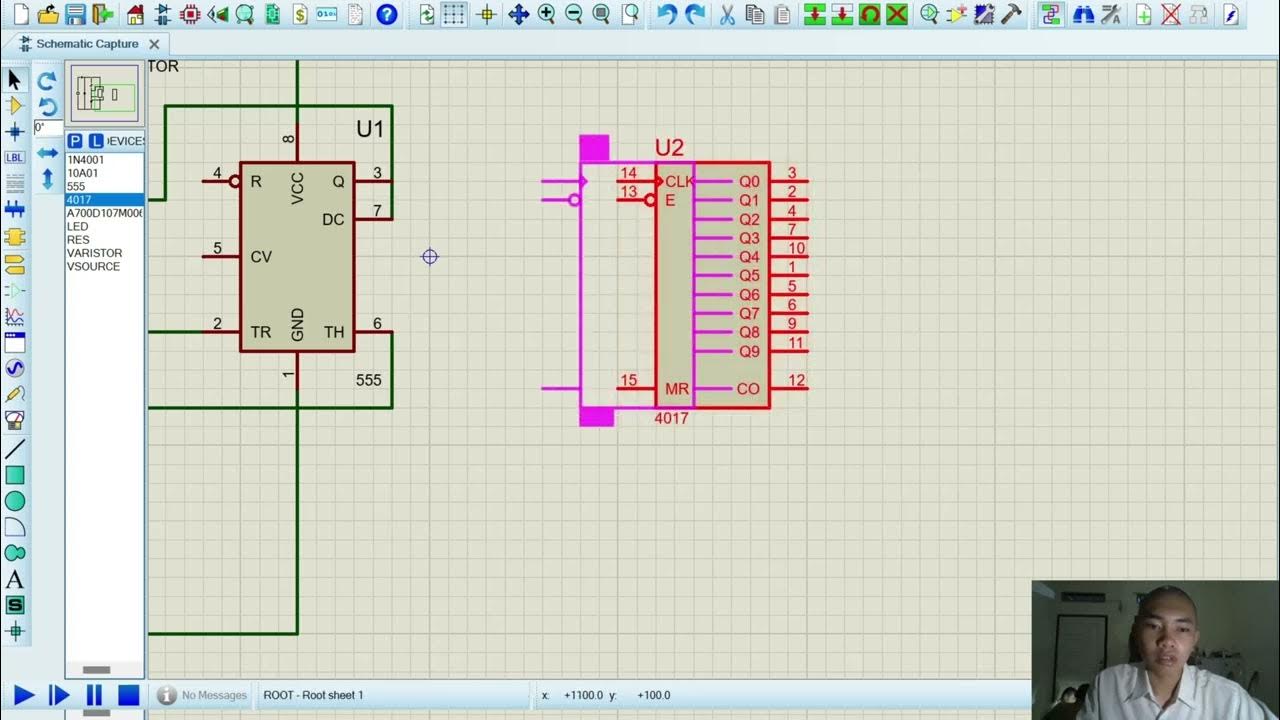 MEMBUAT RUNNING LED SEDERHANA MENGGUNAKAN PROTEUS 8 - YouTube