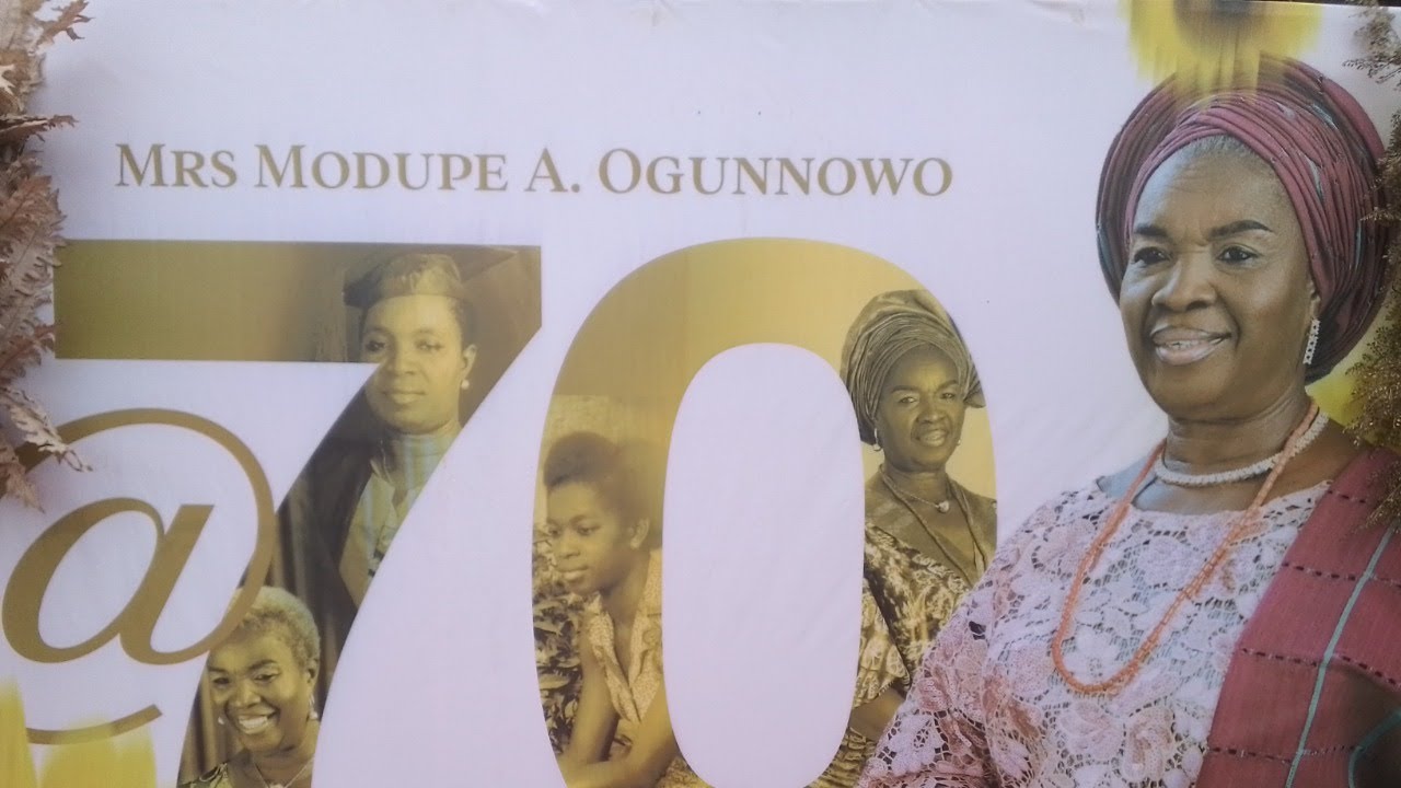 MRS. MODUPE A. OGUNNOWO AT 70 - YouTube