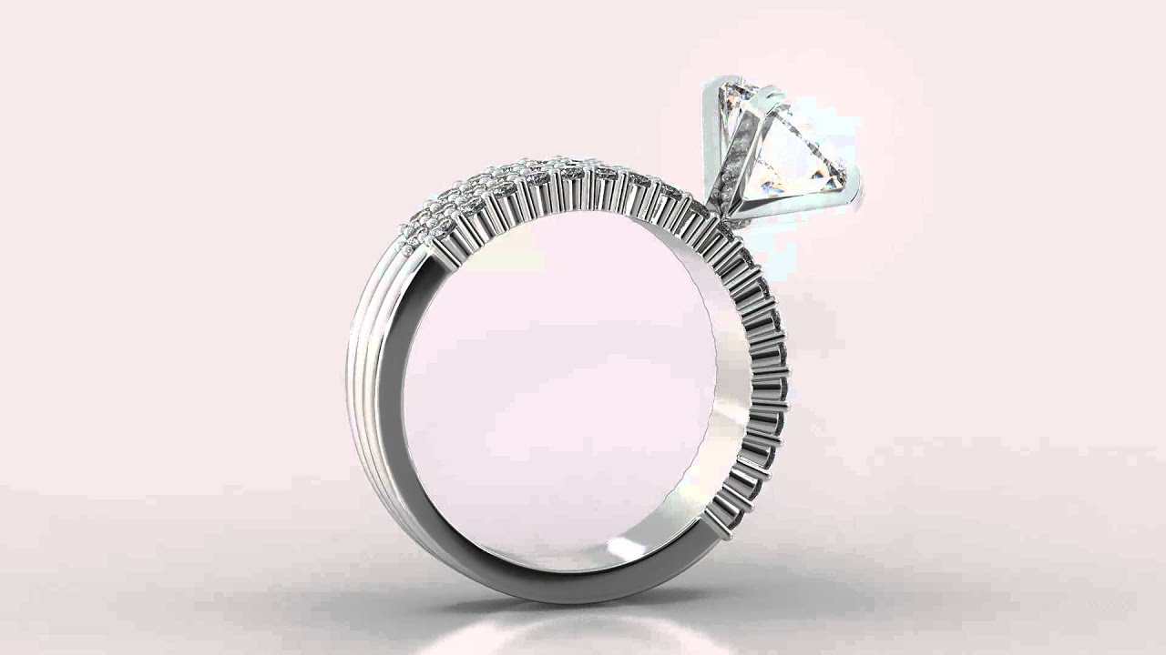 Agape Diamonds-Round Designer Engagement Ring- Model: JL1038-R- HD1080 ...