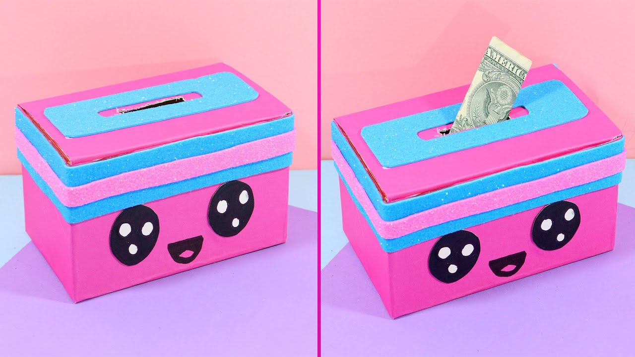How to Make Money Bank | DIY Cute Money Bank From Paper | Origami Money ...
