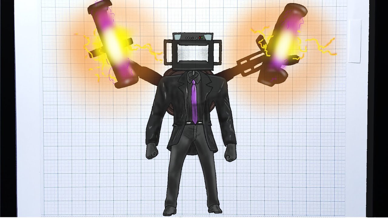 vẽ big tv man full body nâng cấp mới trong skibidi tập 77 par 3 - YouTube