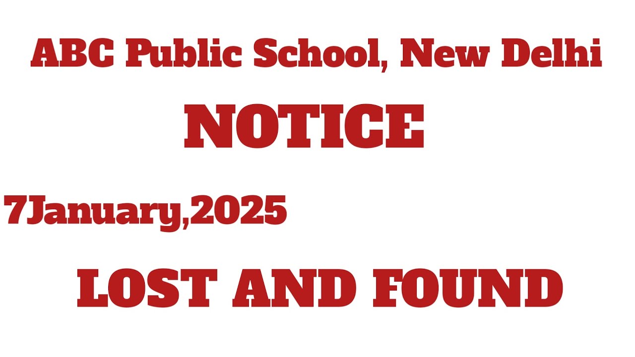 Lost and Found || Notice on Lost and Found || Notice Writing || Boards ...