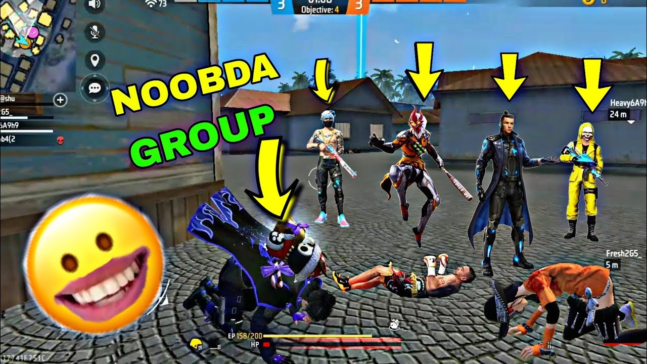 NOOBDA SQUAD GAMEPLAY 😂😂 GARENA FREE FIRE MAX. - YouTube