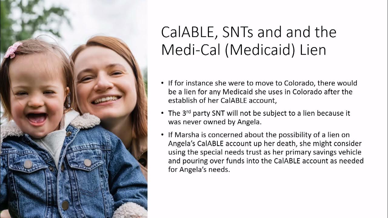 CalABLE and the Medi-Cal Payback, Medi-Cal Recapture, and Remainder Beneficiaries - YouTube