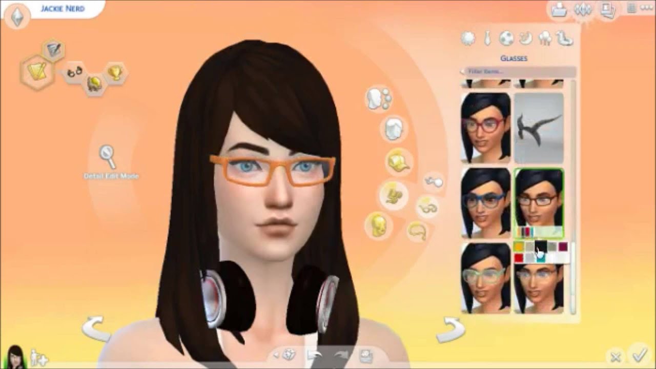 Sims 4: Nerdy Girl (Create-A-Sim) - YouTube