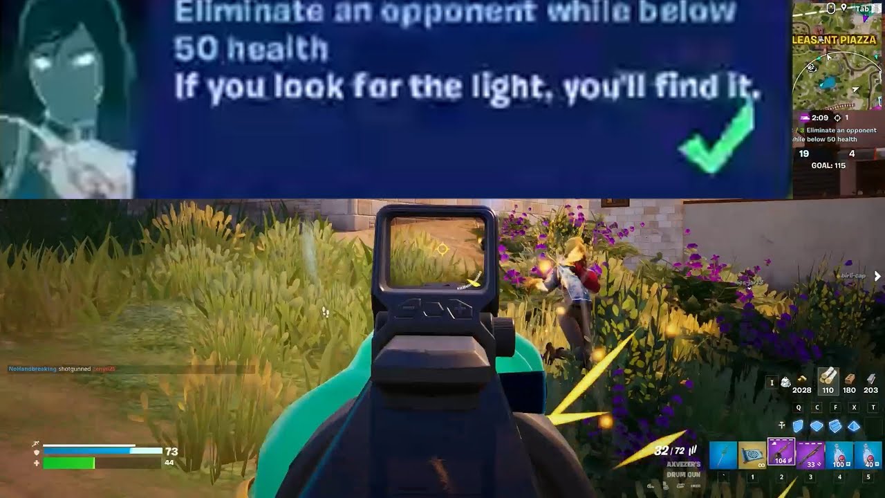 Eliminate an opponents while below 50 health Fortnite - YouTube