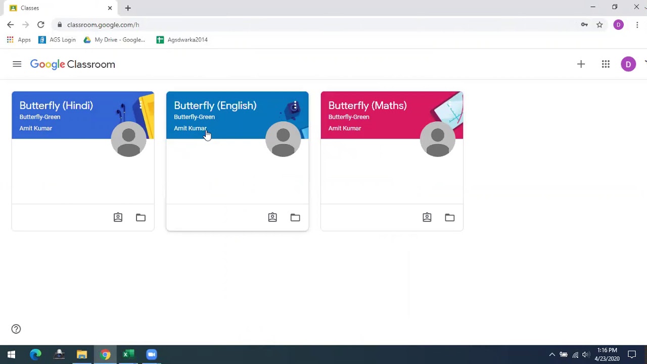AGS Virtual Classes Support || Student || Desktop || Google Classroom ...