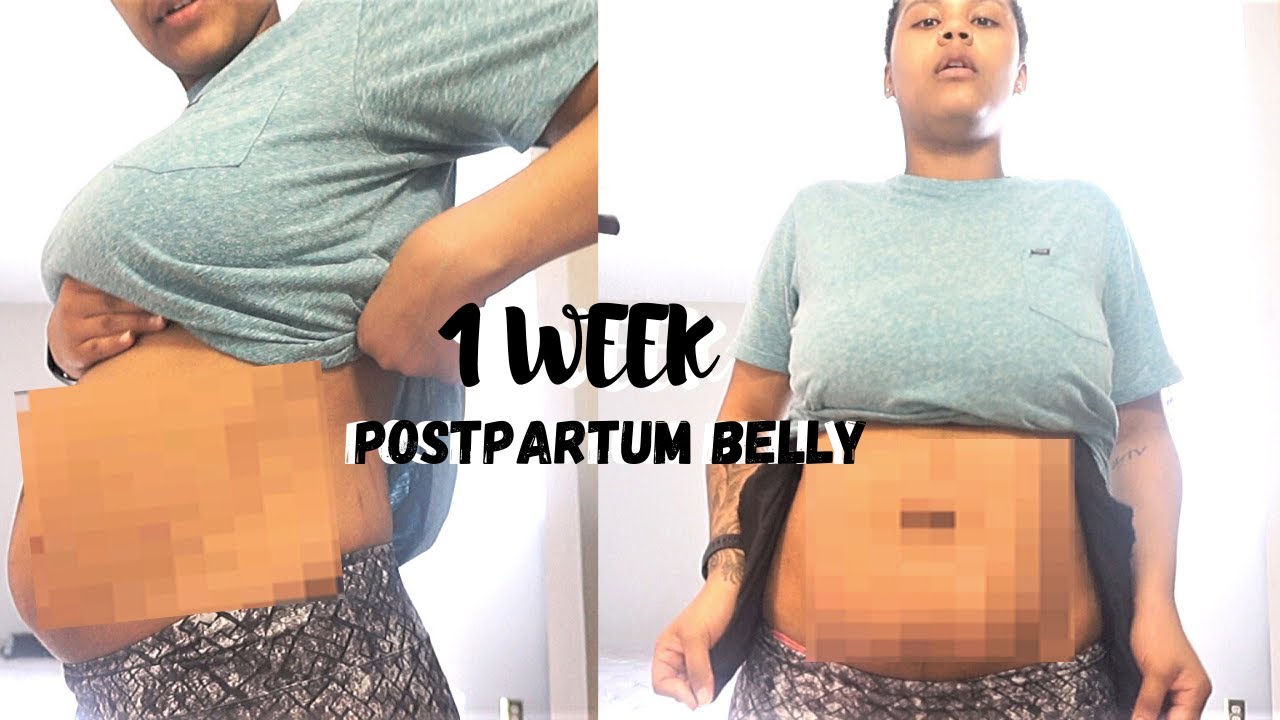1 WEEK POSTPARTUM BELLY | HOME ALONE with a NEWBORN and TWO TODDLERS ...