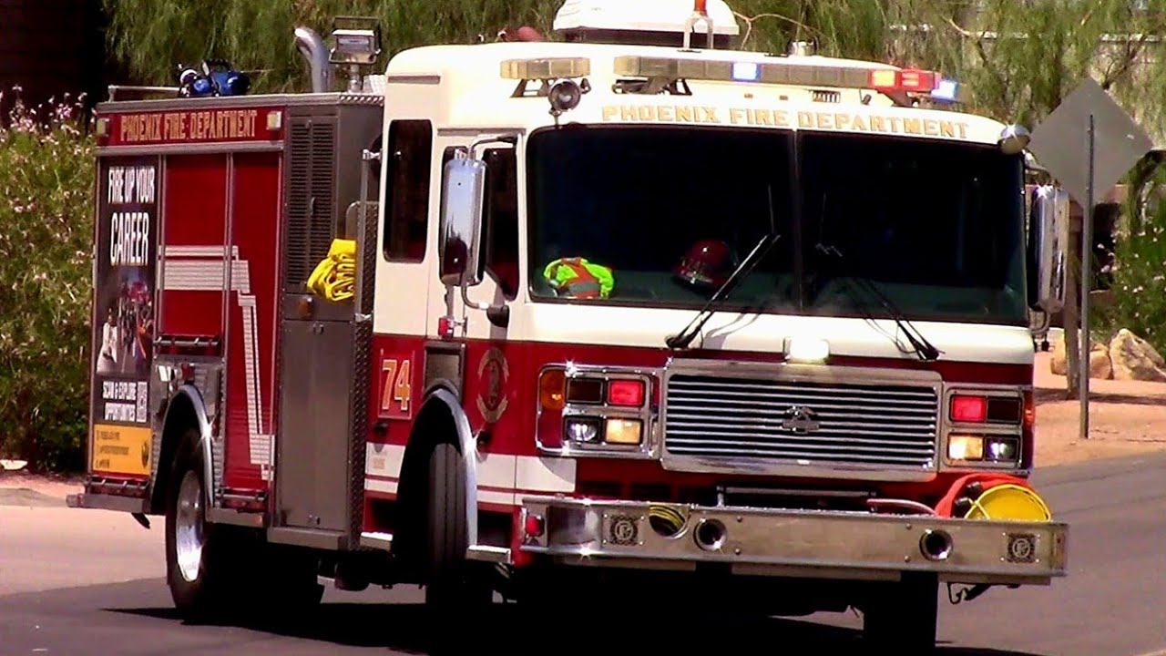 *New Addition* Phoenix Fire Dept. Engine 74 Responding - YouTube