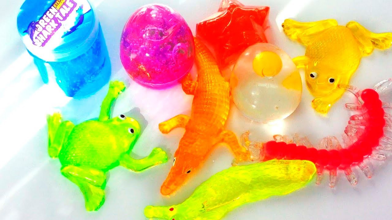 Unboxing slime reptiles toys crystal slime Surprise egg slime - YouTube