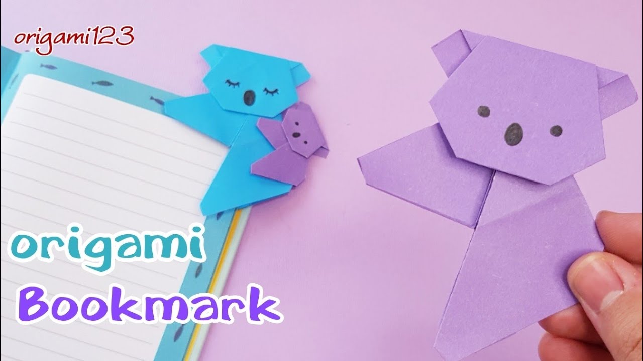 Origami Bookmark KOALA / origami bookmark easy - YouTube
