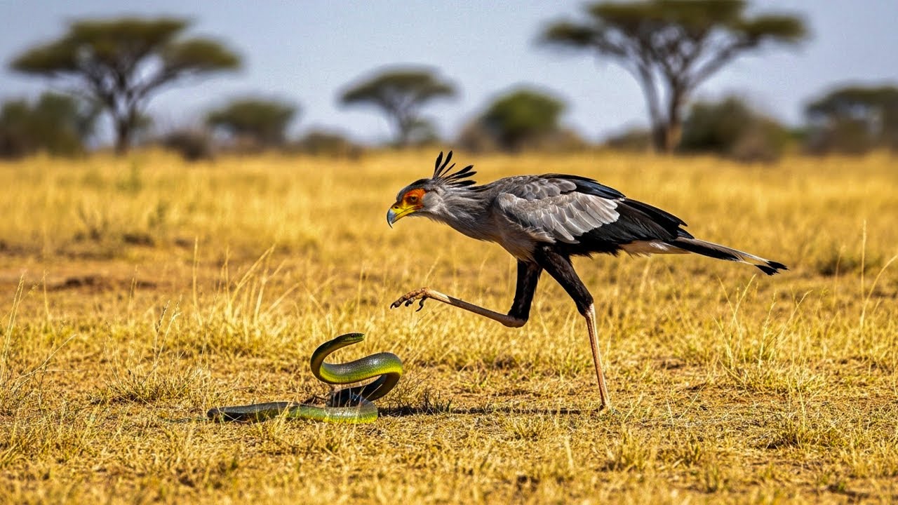 Epic Showdown: Secretary Bird vs Deadly Snake! - YouTube