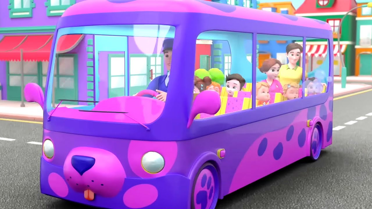 Wheels On The Bus Cartoon Video + More Kids Rhymes & Songs - YouTube