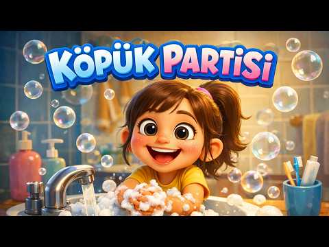 Köpük Partisi 🧼 | El Yıkama ve Hijyen Şarkısı | Eğitici Çocuk Videoları 🌈 | Mutlu Kuzular 🐑