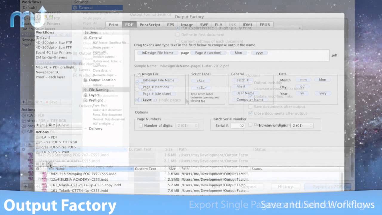 Output Factory for Adobe InDesign - YouTube