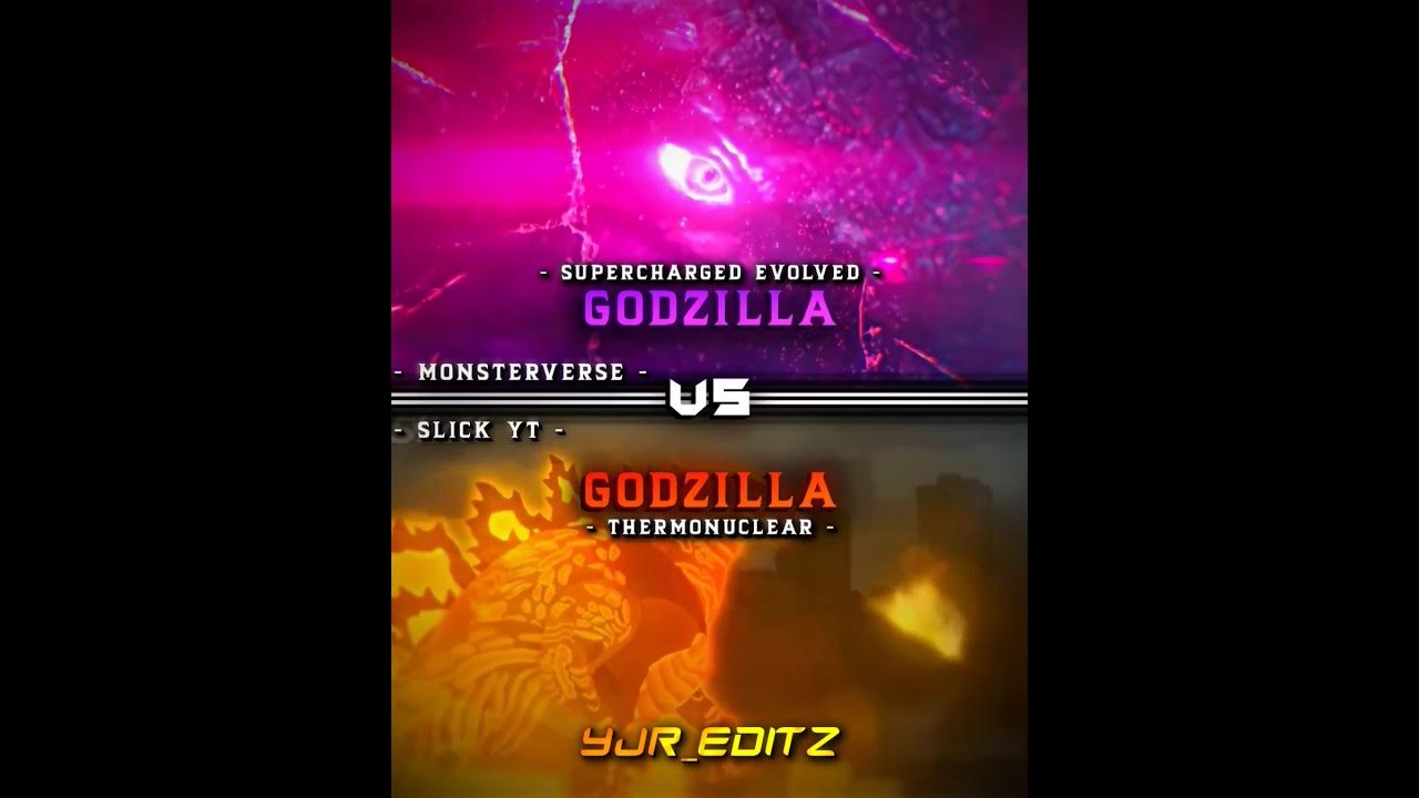 Supercharged Evolved Godzilla vs Thermonuclear Godzilla (Slick) - YouTube